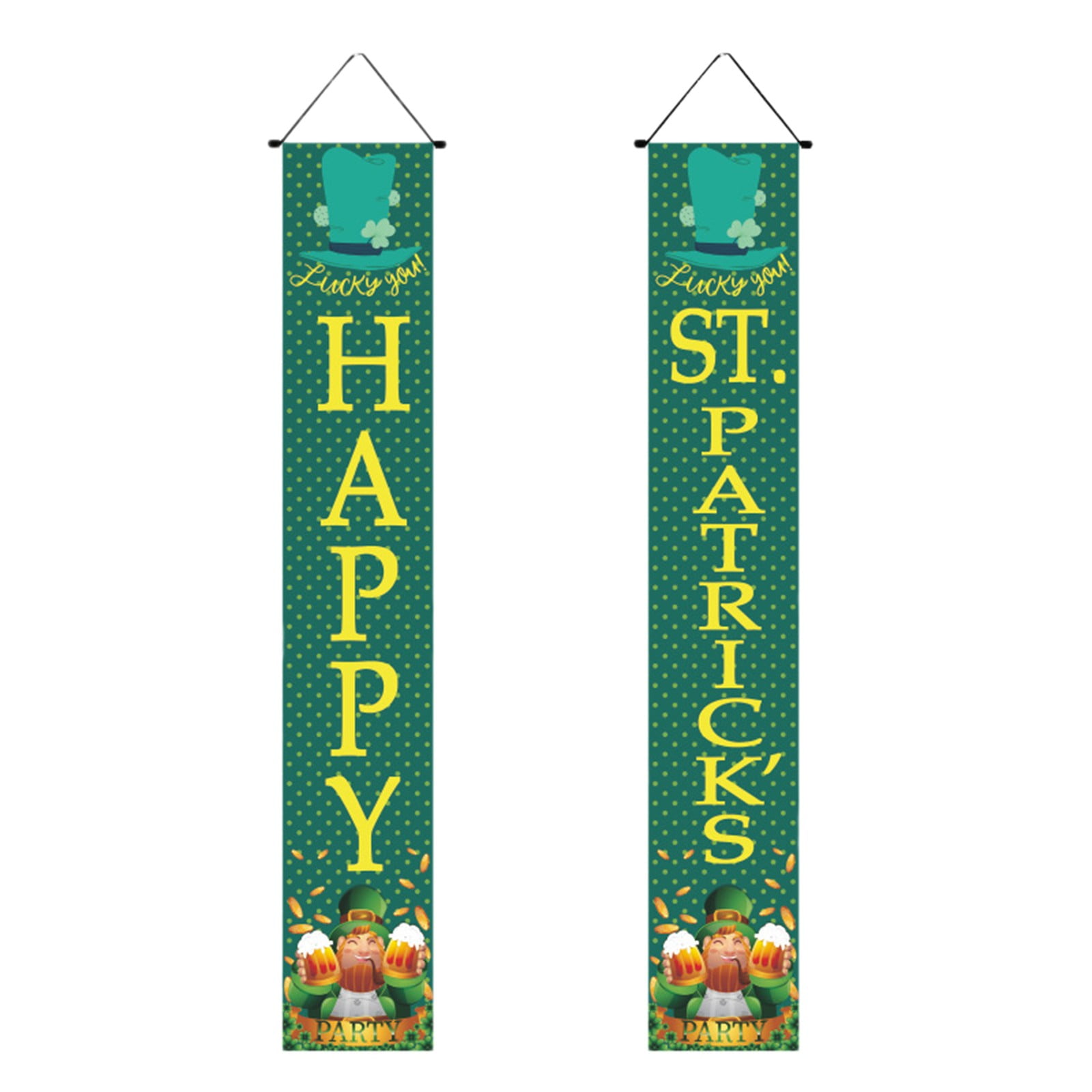 BYHONG St. Patrick's Day Couplets Decorated Curtain Banners Decorated ...