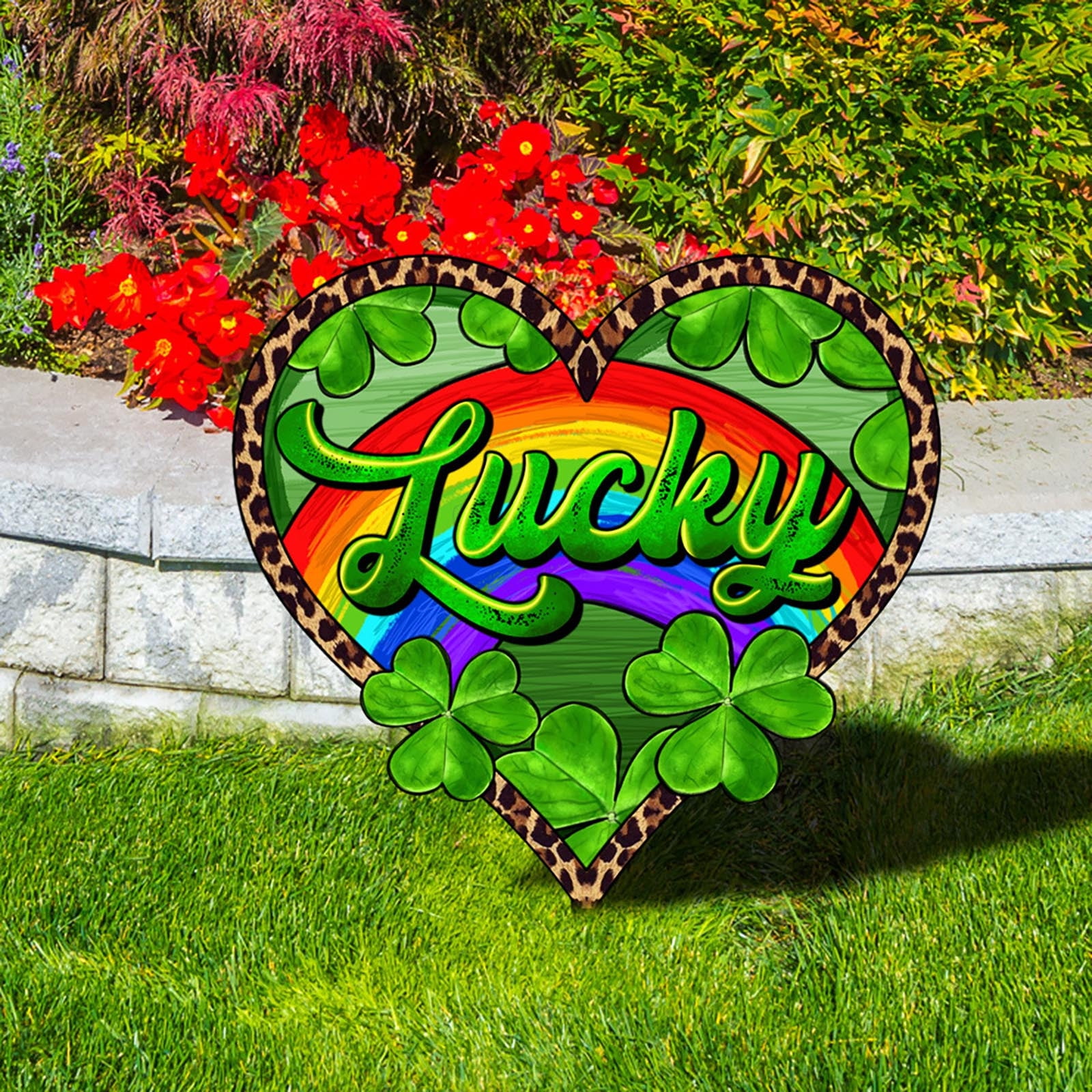 BYHONG St Patricks Day Decorations Waterproof Outdoor Lawns Yard Sign ...