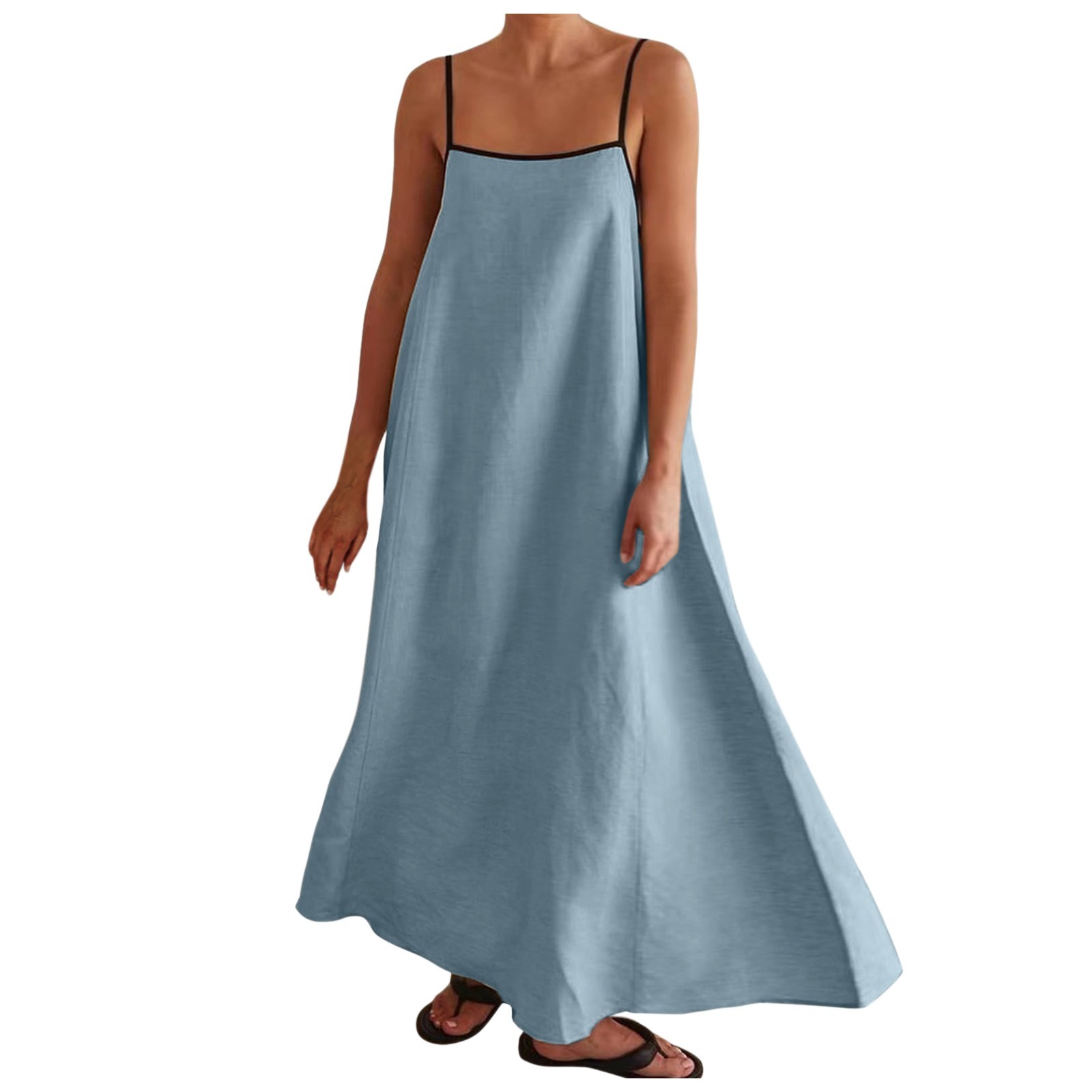 BYHONG Summer Dresses for Women 2025 Spaghetti Shoulder Casual Dresses ...