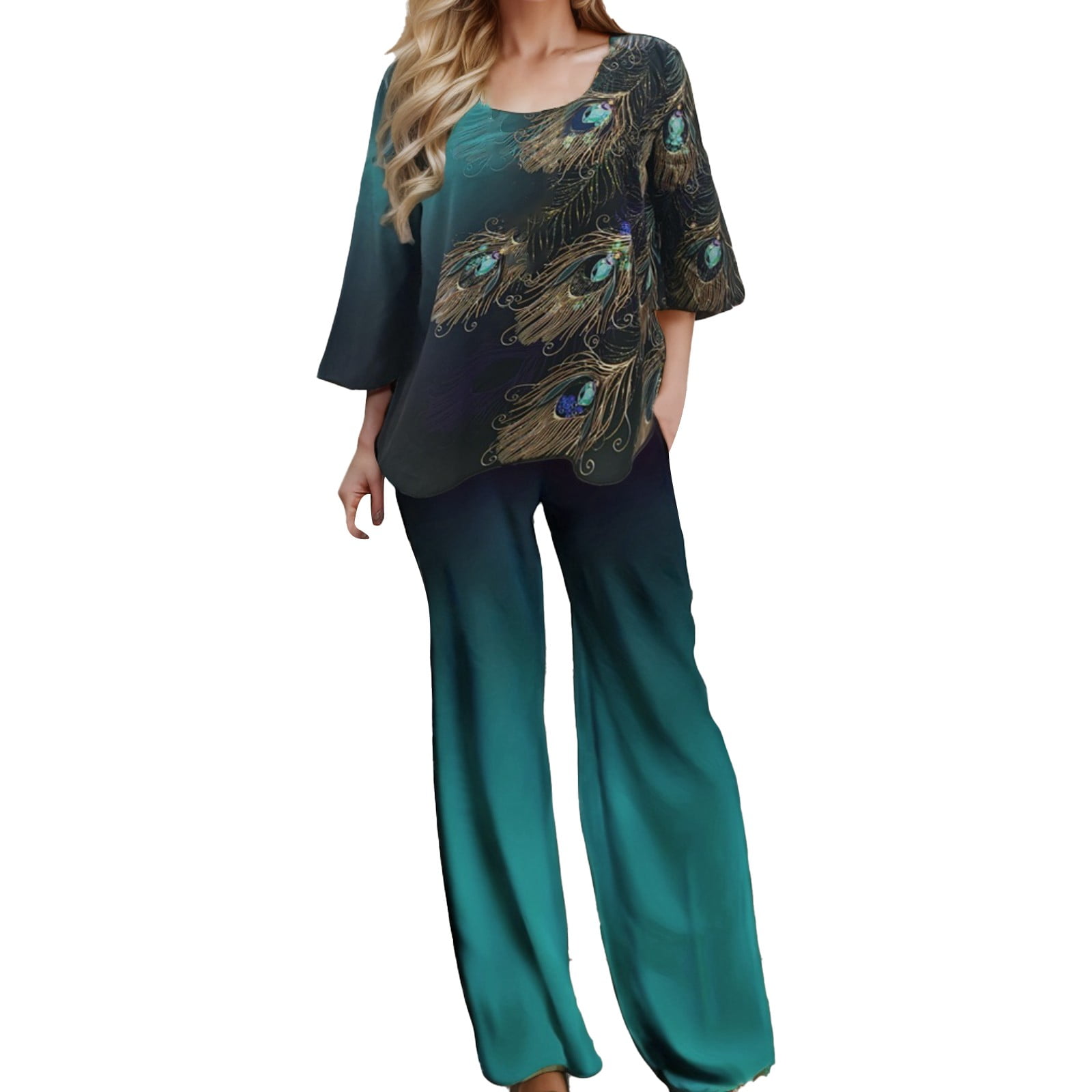 Byhong Woman Suits Set For Work Women 2 Piece Outfits Boho Casual
