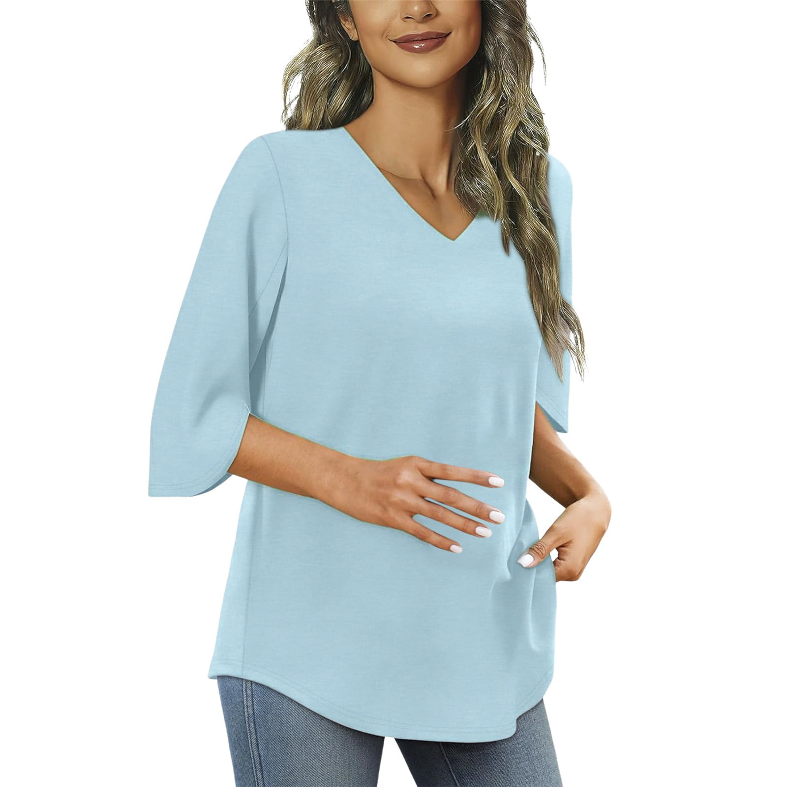 BYHONG Women Tops 2024 None USA and Imported - Walmart.com