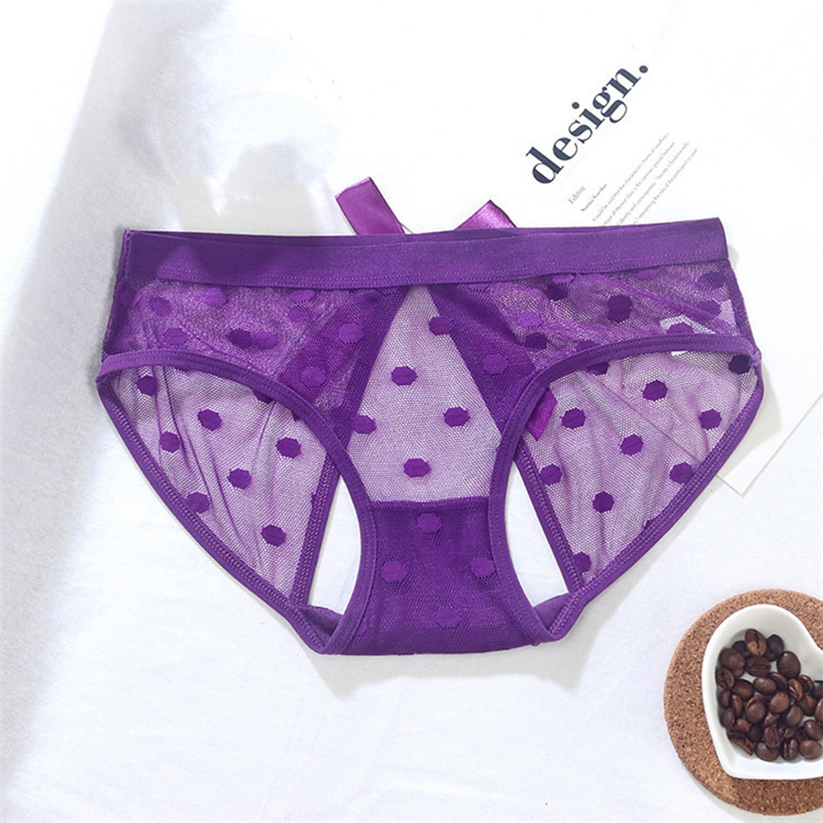 BYHONG Women Underwear Lace Perspective Sensuality Hollow Underpant ...