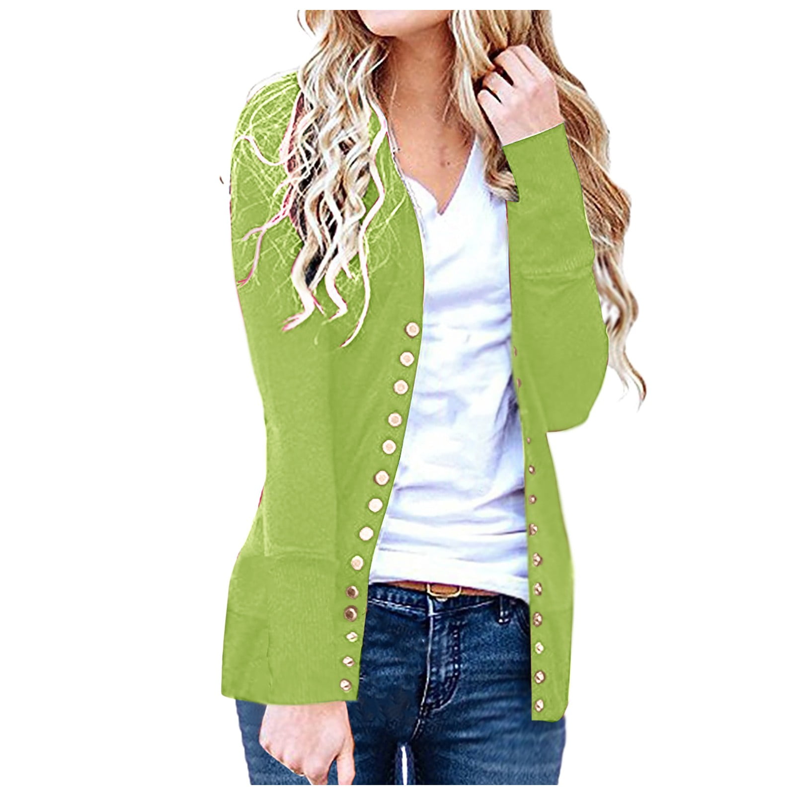 BYHONG Women's Cardigans Long Sleeve Lightweight Cardigans Open Front ...