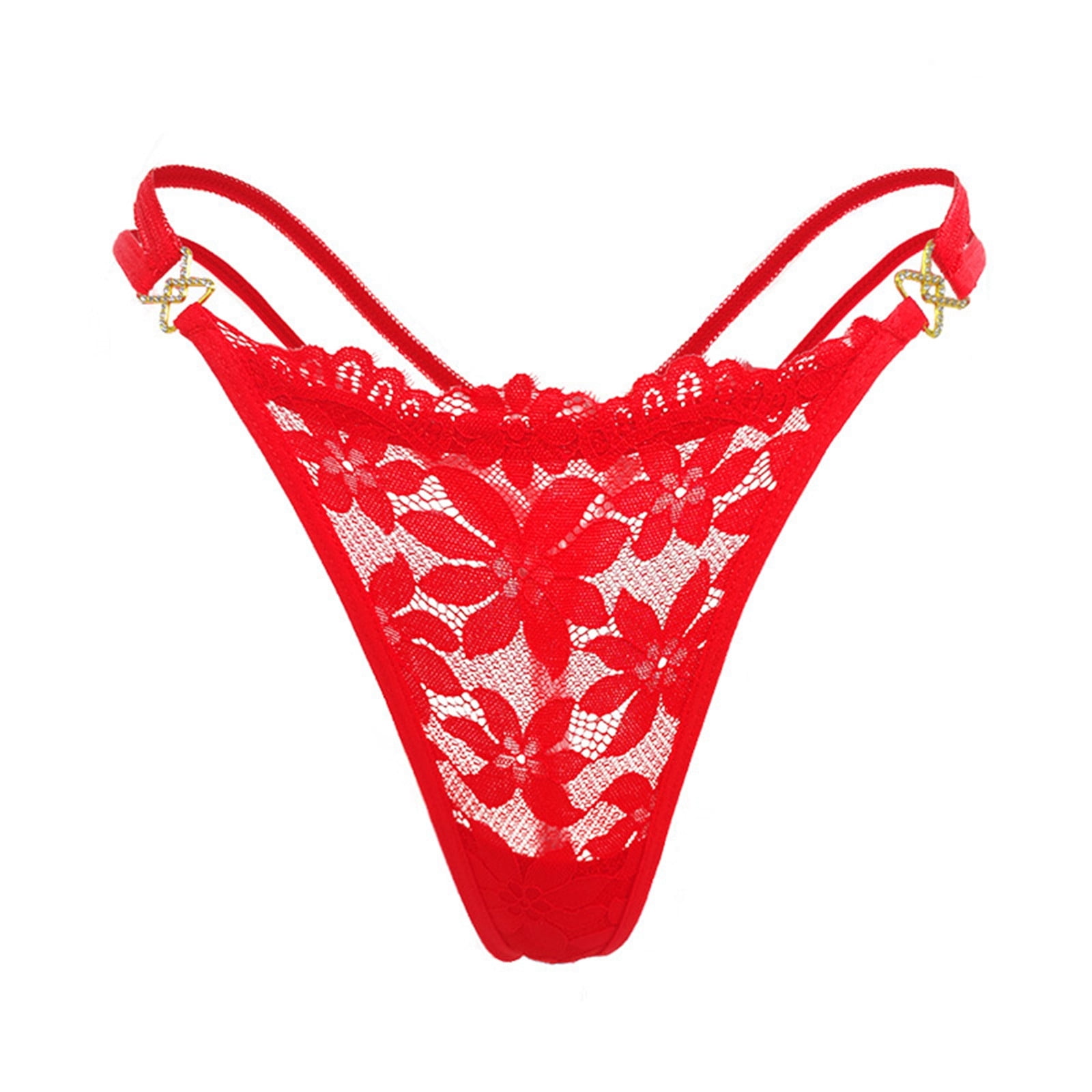 BYHONG Women's Lace Thong Sexy Low Rise Hollow Out Ultra Thin G String ...