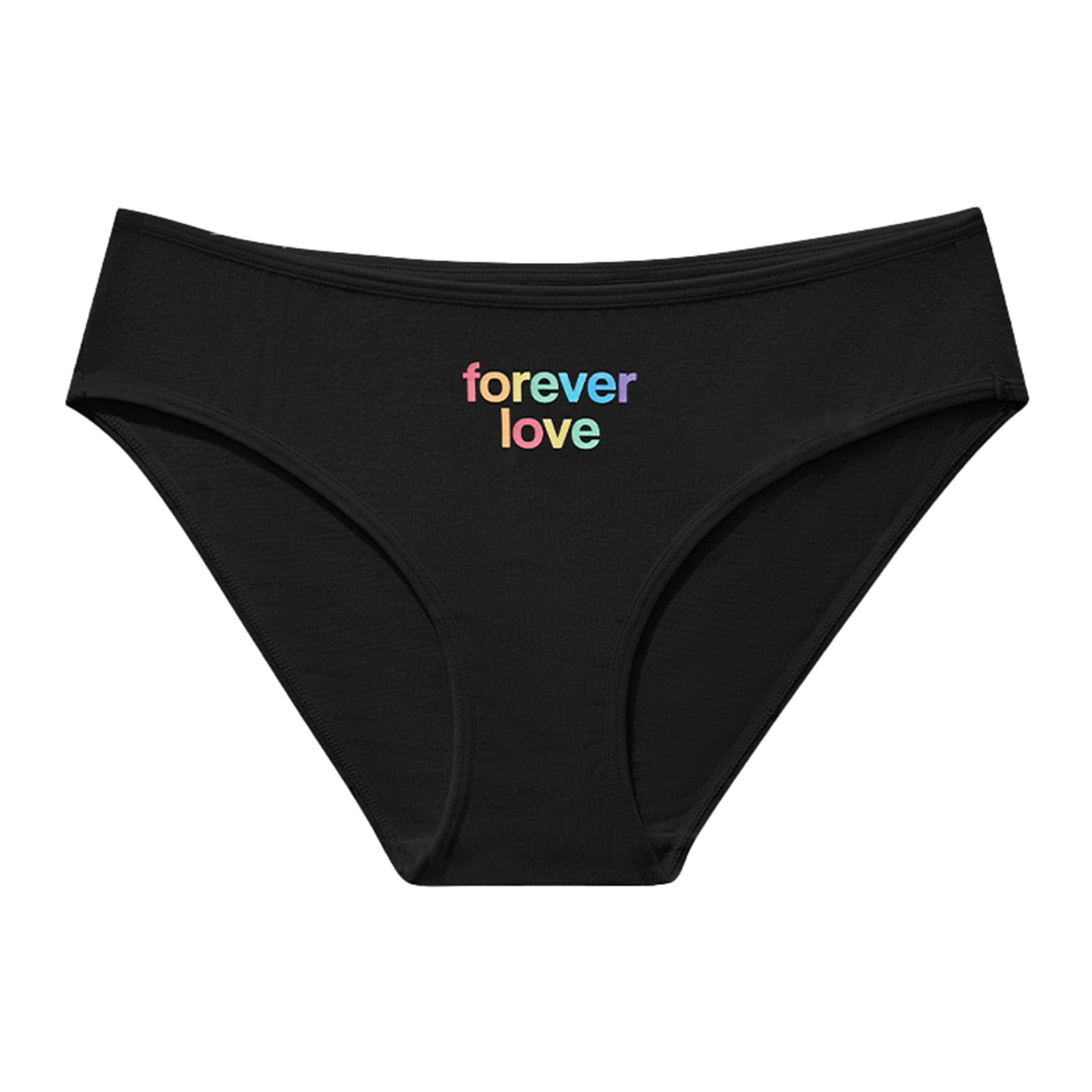 Byhong Womens Letter Print Low Rise Briefs Comfortable And Breathable