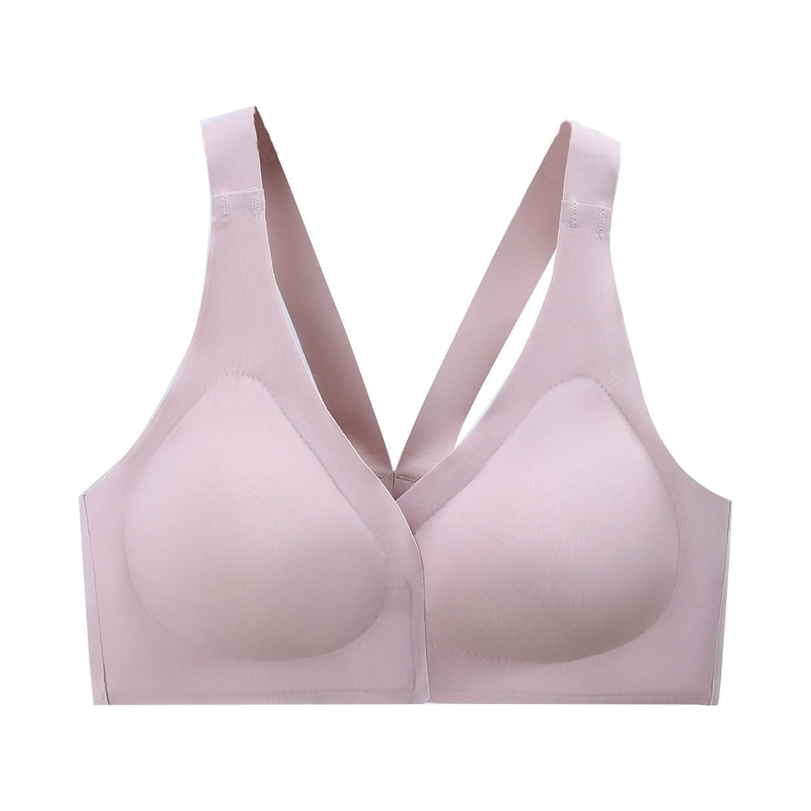 BYHONG Women's Seamless Wire Push Up Bra with Side Support and Front ...