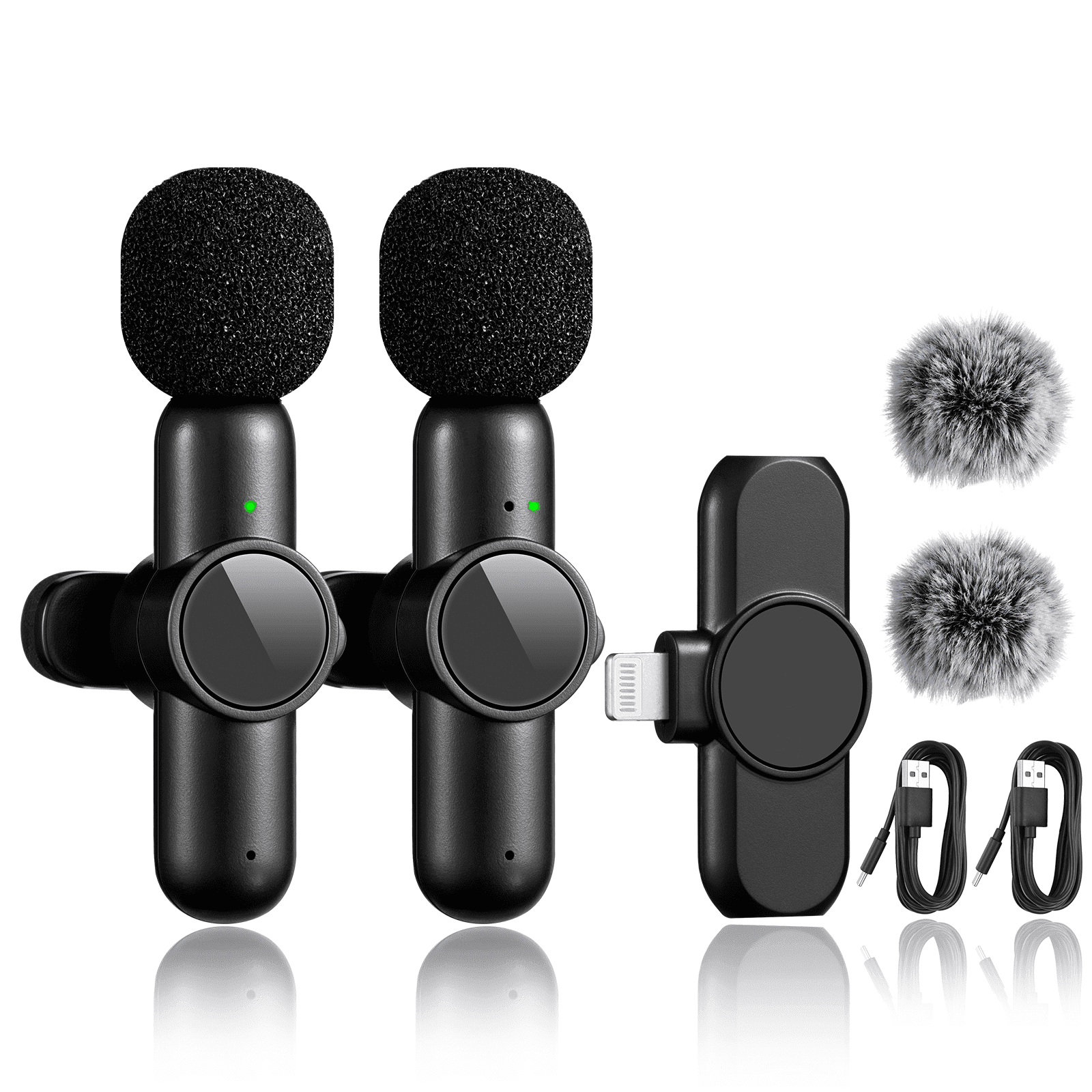 BYKUTA Wireless Lavalier Microphone, Professional Denoise Plug-Play ...