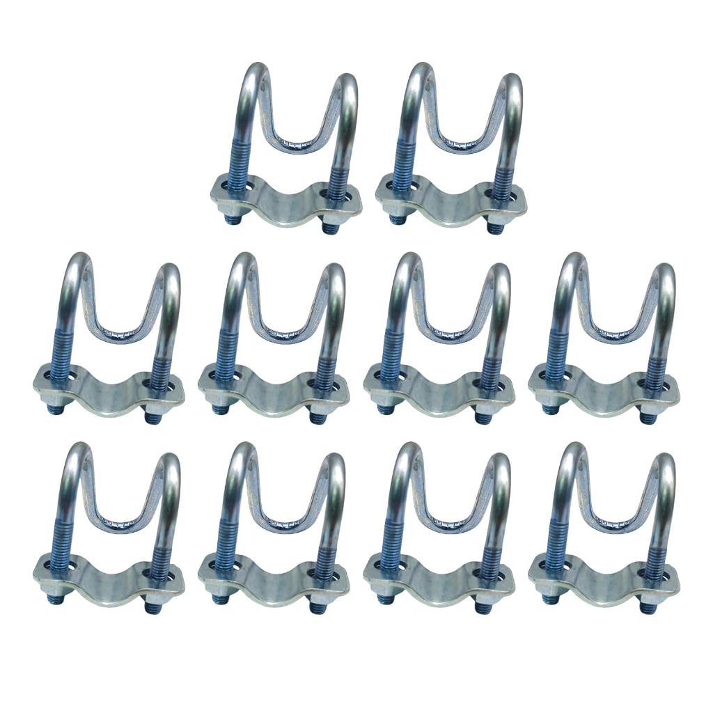 BYNNIX 10Pcs Crosses Pipe Clamp Double Screw Bolts Horizontal Vertical ...