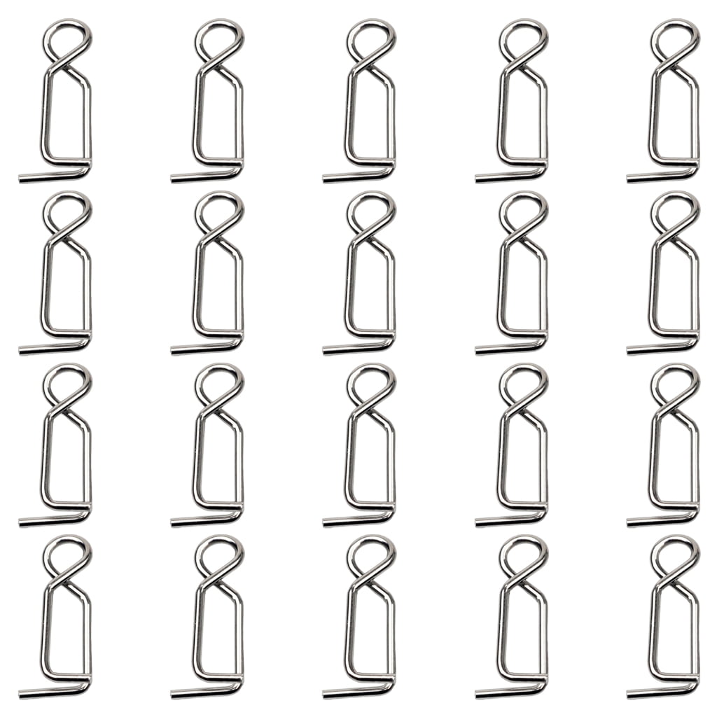 BYNNIX 20pcs Fishing Clip Stainless Clip for Blowing Tube Squid Jigs ...