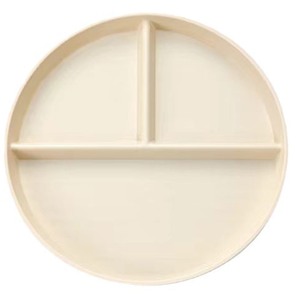 BYNNIX 22cm Unbreakable Divided Dinner Plate Texture Serving Dish for ...