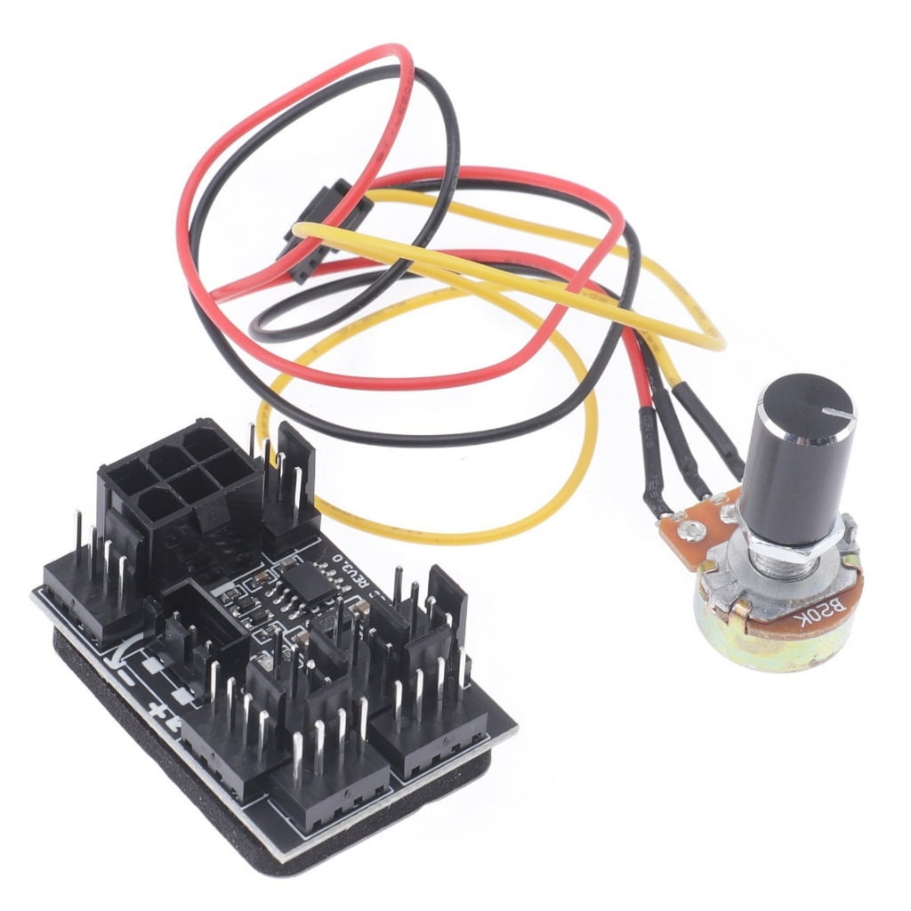 BYNNIX 3Pin 4Pin Fan Adapter PC Chassis Cooling Fan Hubs Highly Power ...