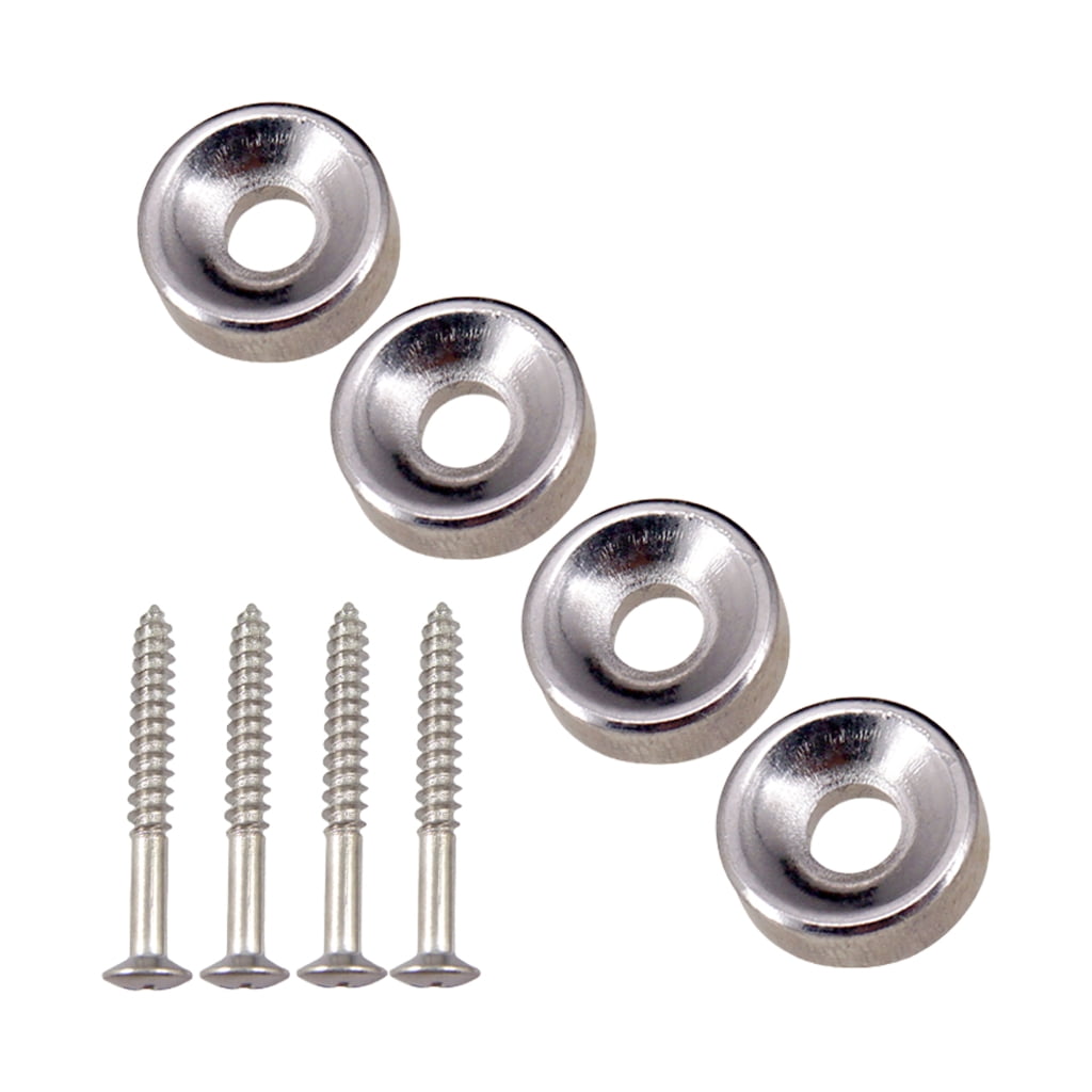 BYNNIX 4Pcs Guitar Neck Joint Ferrules Bushing with Screws Electric ...