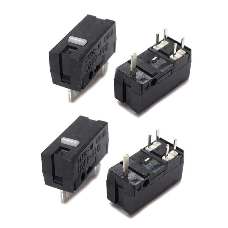 BYNNIX 4Pcs Mouse MicroSwitch D2FP-FN2 Mouse Button Fretting Switches for Point 36K, Chakram X ...