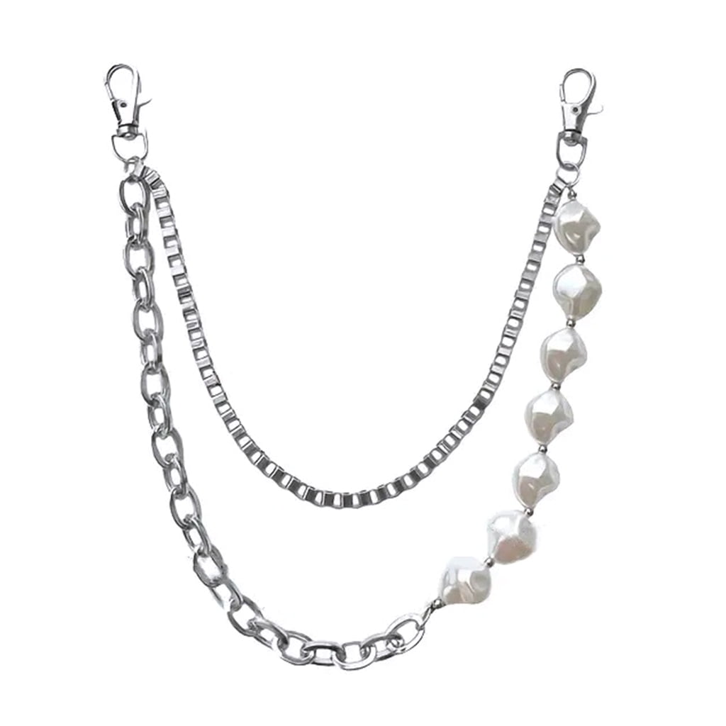 BYNNIX Adjustable Chain Irregular Imitation Pearls Waist Jewelry Alloy ...