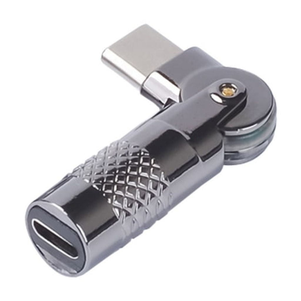 BYNNIX Aluminum Type C/USB To Type C/USB Adapter 90 Degree Rotating For ...