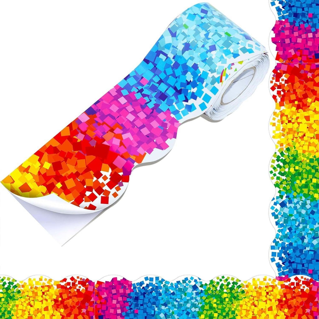 BYNNIX Colorful Trim Border Bulletin Board Border Trim Adhesive Border ...
