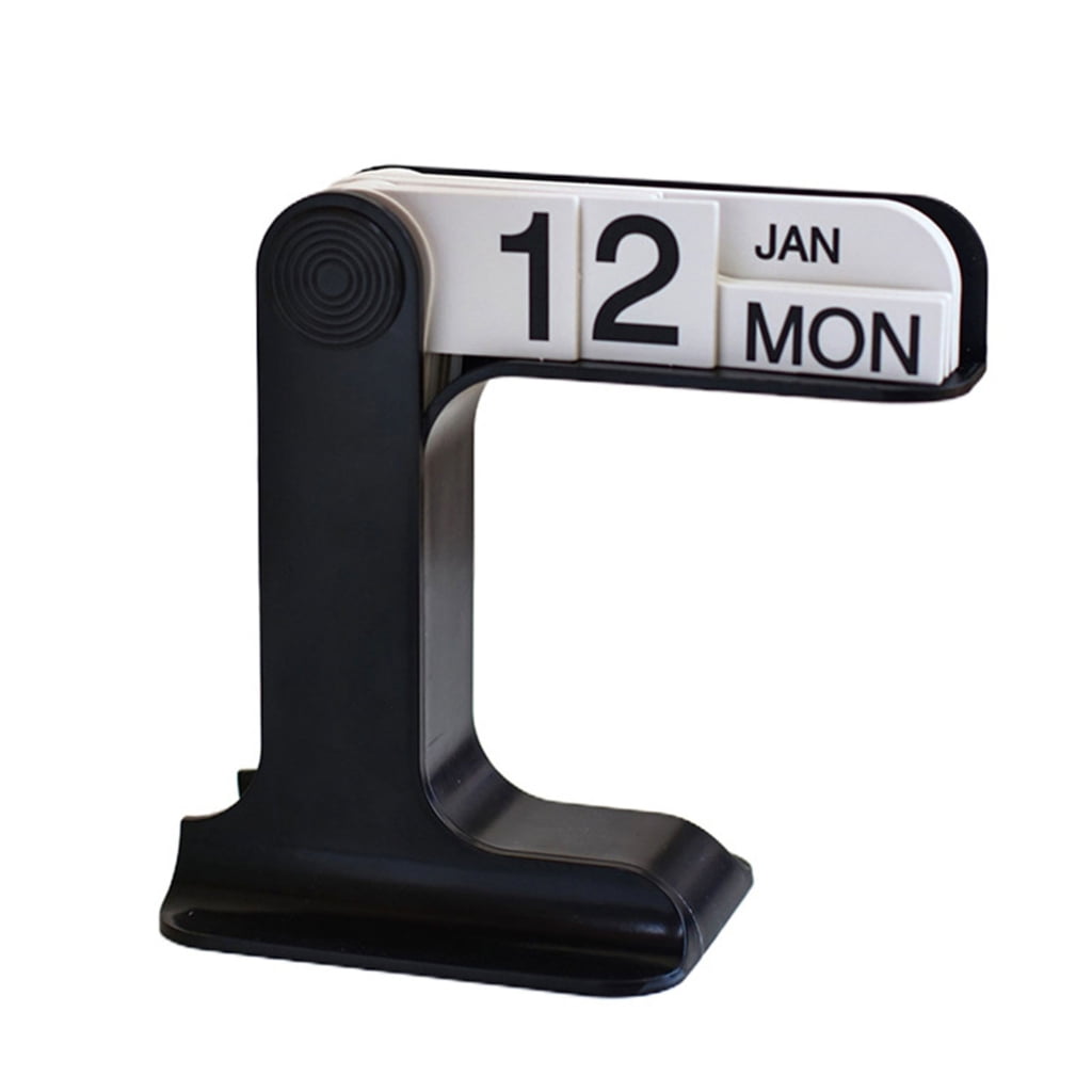 BYNNIX Decorative Flipping Calendar with Dates Week Month Displays Desk ...