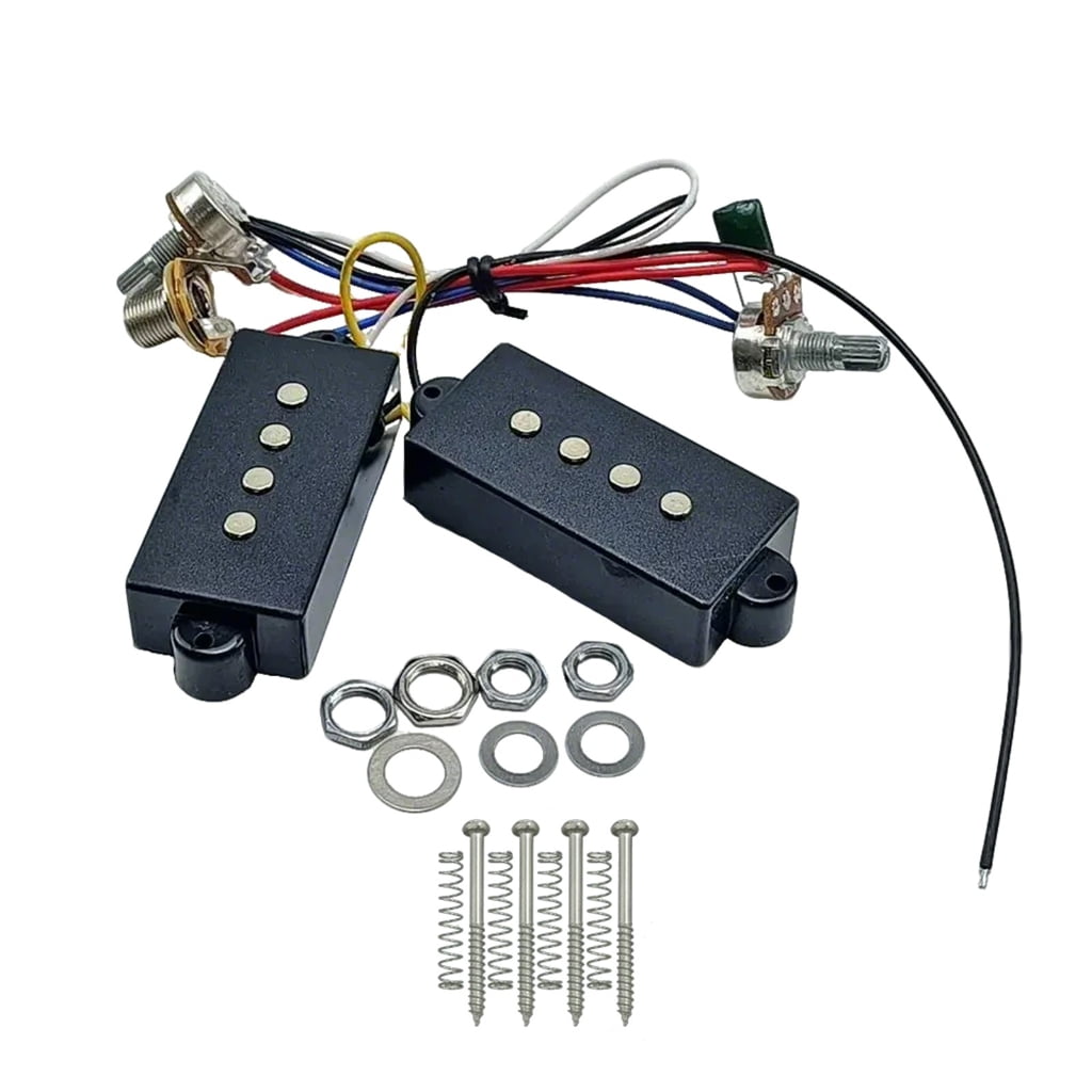 BYNNIX Electric Bass Pickups Tone Control Wiring Harness 4 Strings Bass ...