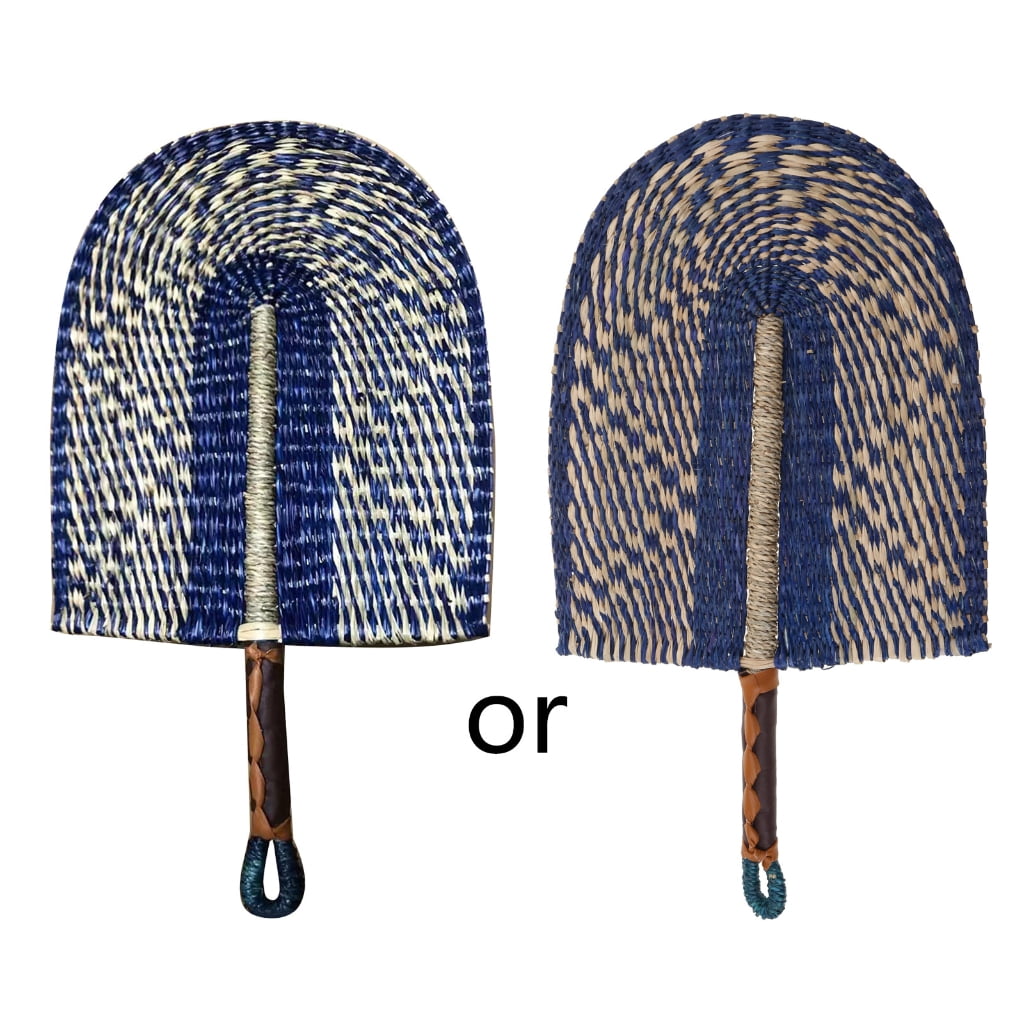 BYNNIX Elegant Handwoven Straw Fan Manual Paddle Fan for Wall Art ...