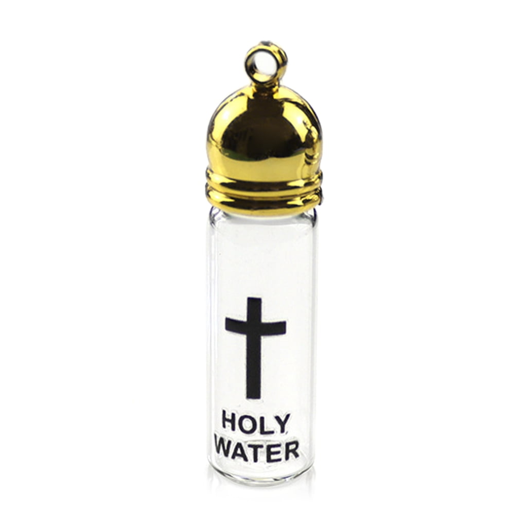 BYNNIX Elegant Holy Water Bottle Glass Holy Water Container Featurings ...