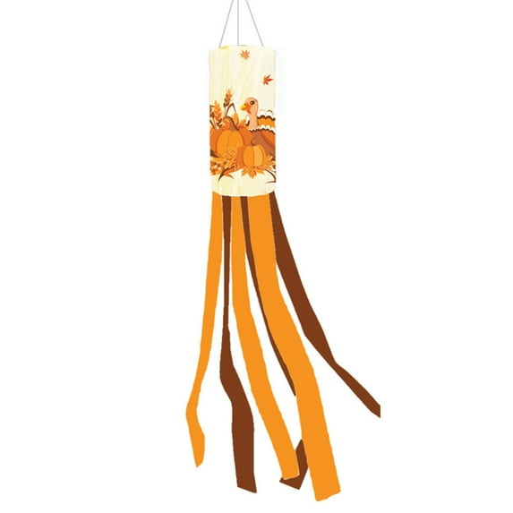 BYNNIX Fall Thanksgiving 28inch Windsock Yard Decoration Weatherproofs ...