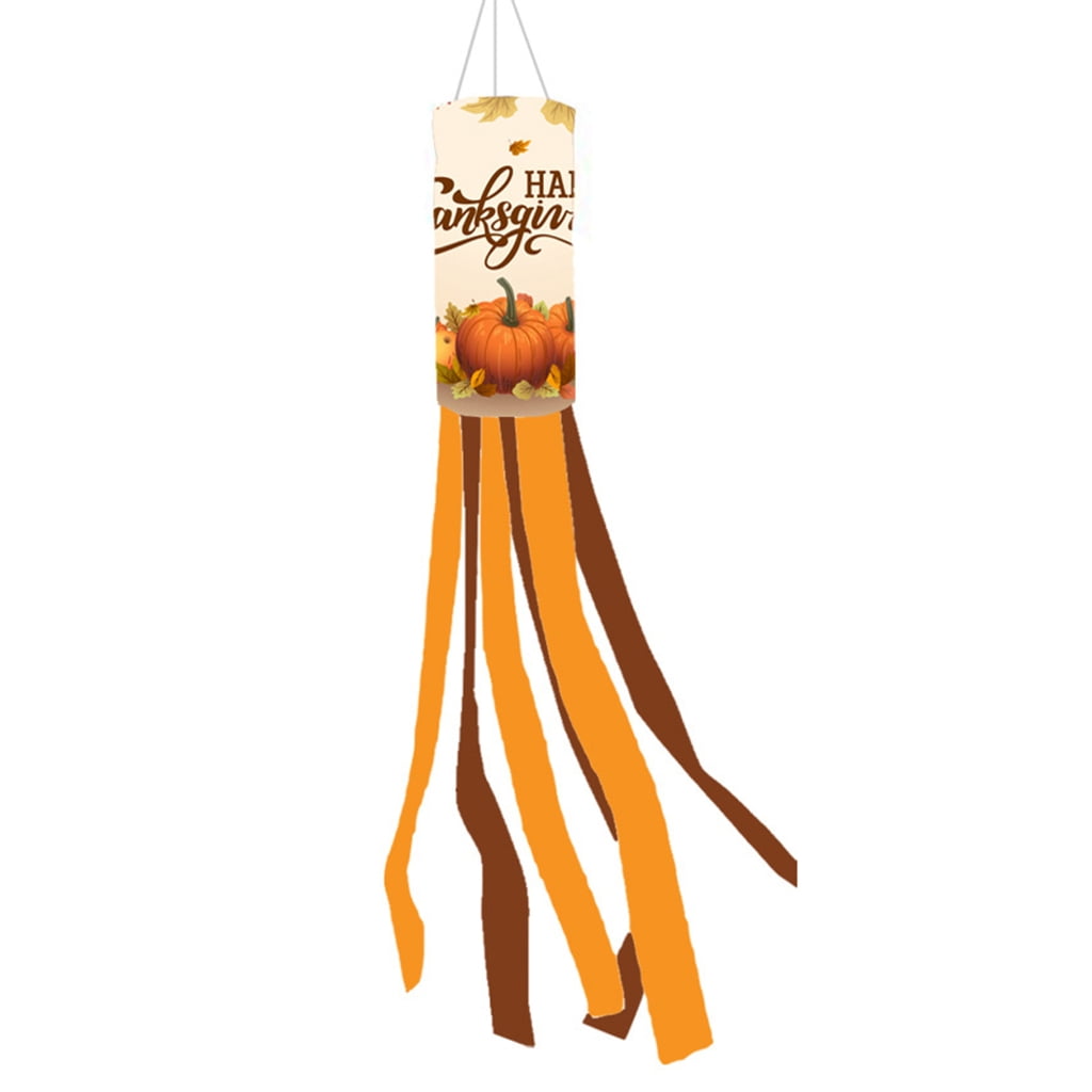 BYNNIX Fall Thanksgiving 28inch Windsock Yard Decoration Weatherproofs ...
