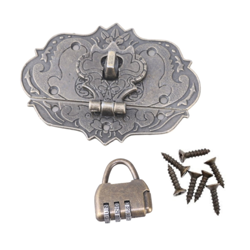 BYNNIX Hook Lock Decorative Hardware Antiques Wood Case Hasps Lock ...