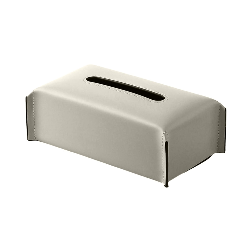BYNNIX PU Leather Tissue Box Rectangular Paper Towel Container Elegant ...