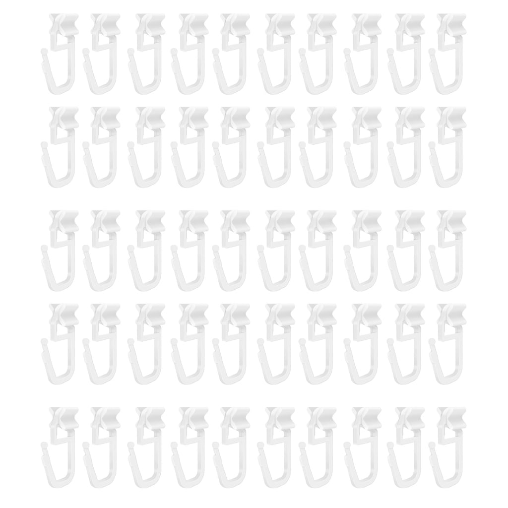 BYNNIX Pack Of 50 Curtain Track Roller with Lockable Hook For Smooth ...