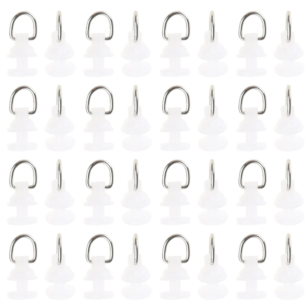 BYNNIX Pack of 100 Quiet Curtain Track Sliders PVC Hooks Quiet Rod ...