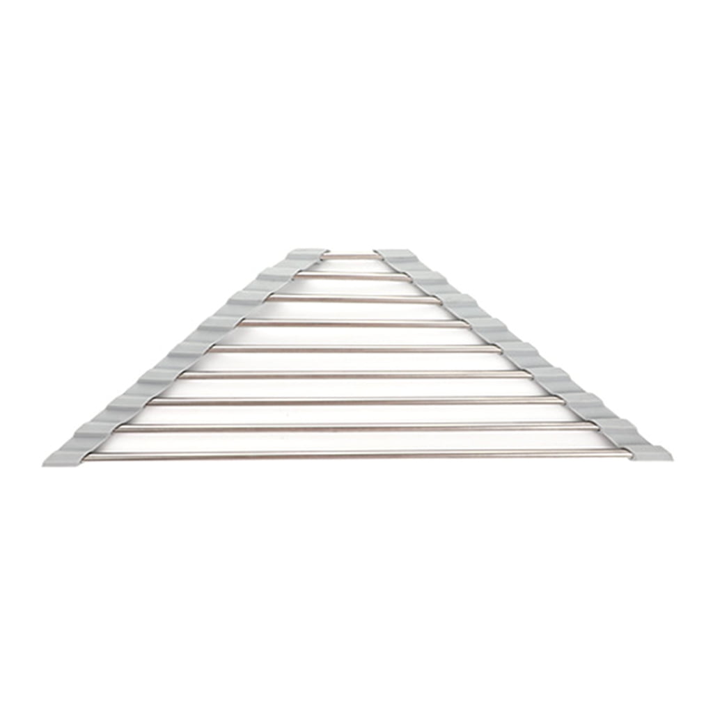 BYNNIX Roll Up for Triangle Dish Drying Rack for Sink Corner Over the ...