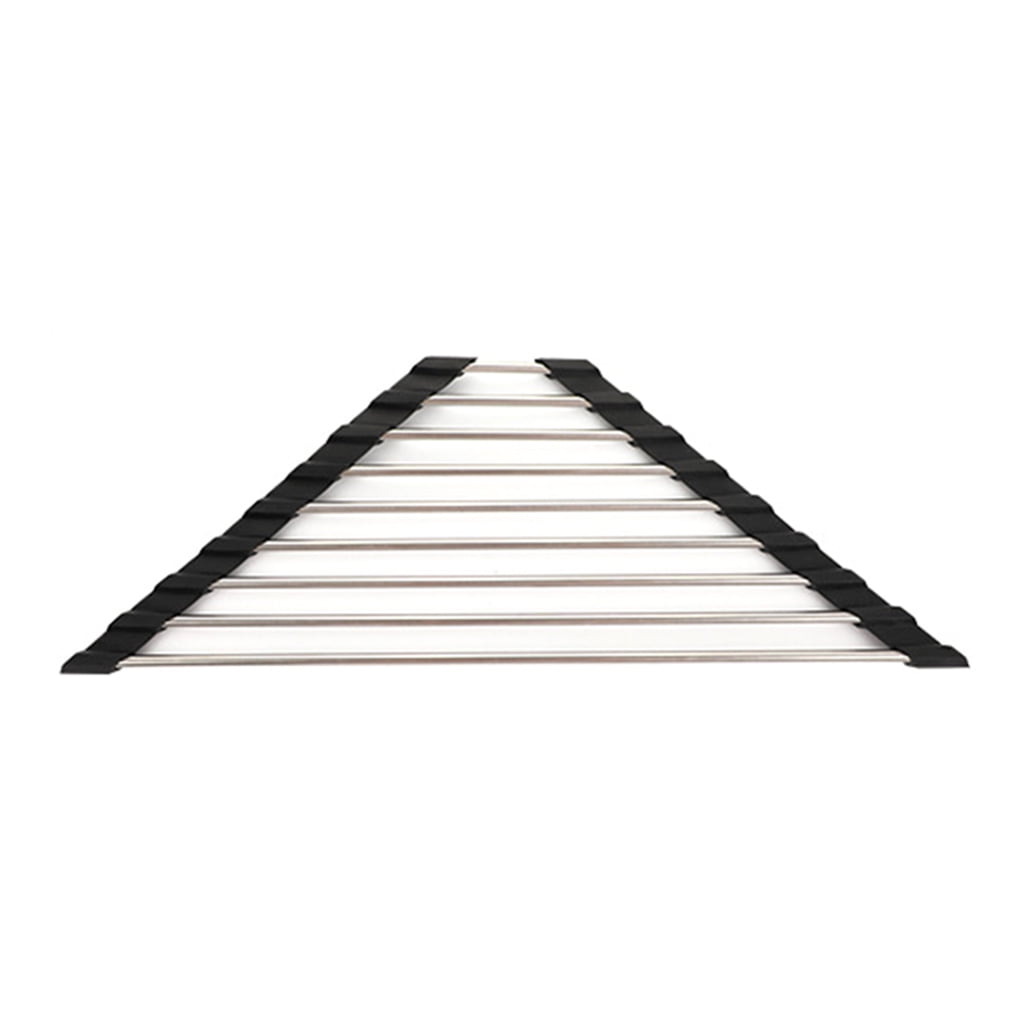 BYNNIX Roll Up for Triangle Dish Drying Rack for Sink Corner Over the ...