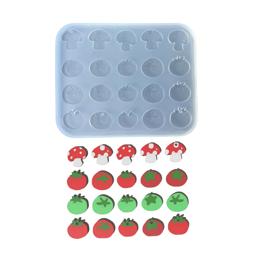 BYNNIX Silicone Mushroom and Tomato Shaped Accessories Mould Unique ...