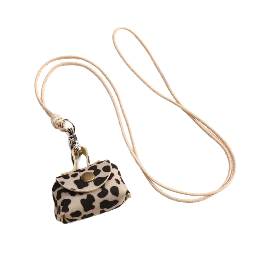 BYNNIX Vintage Sturdy Leather Necklace Pouches for Earphone and Coin ...