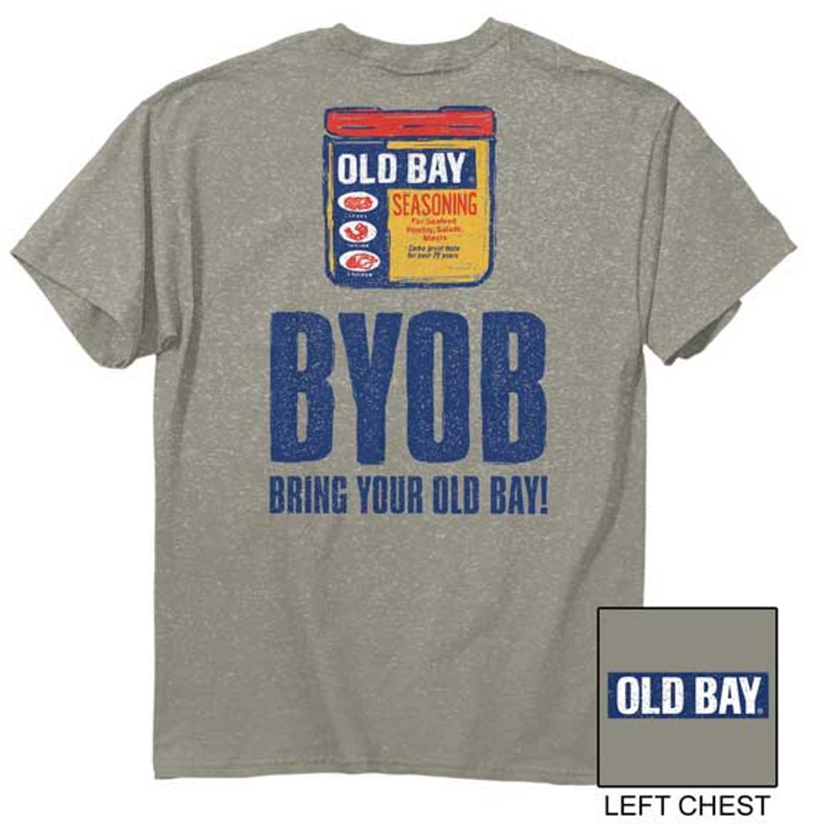 BYOB Bring Your Old Bay T-Shirt Seafood Seasoning Spice Rub Crab Adult ...