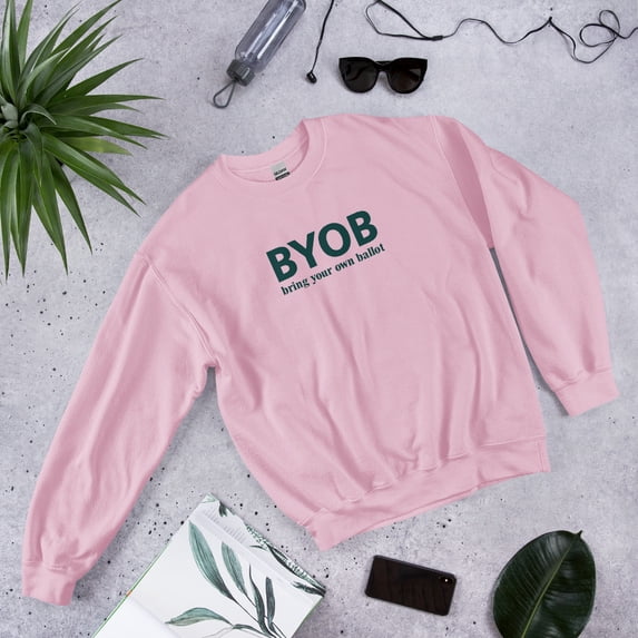 BYOB Unisex Sweatshirt (Light Pink, M) - Walmart.com