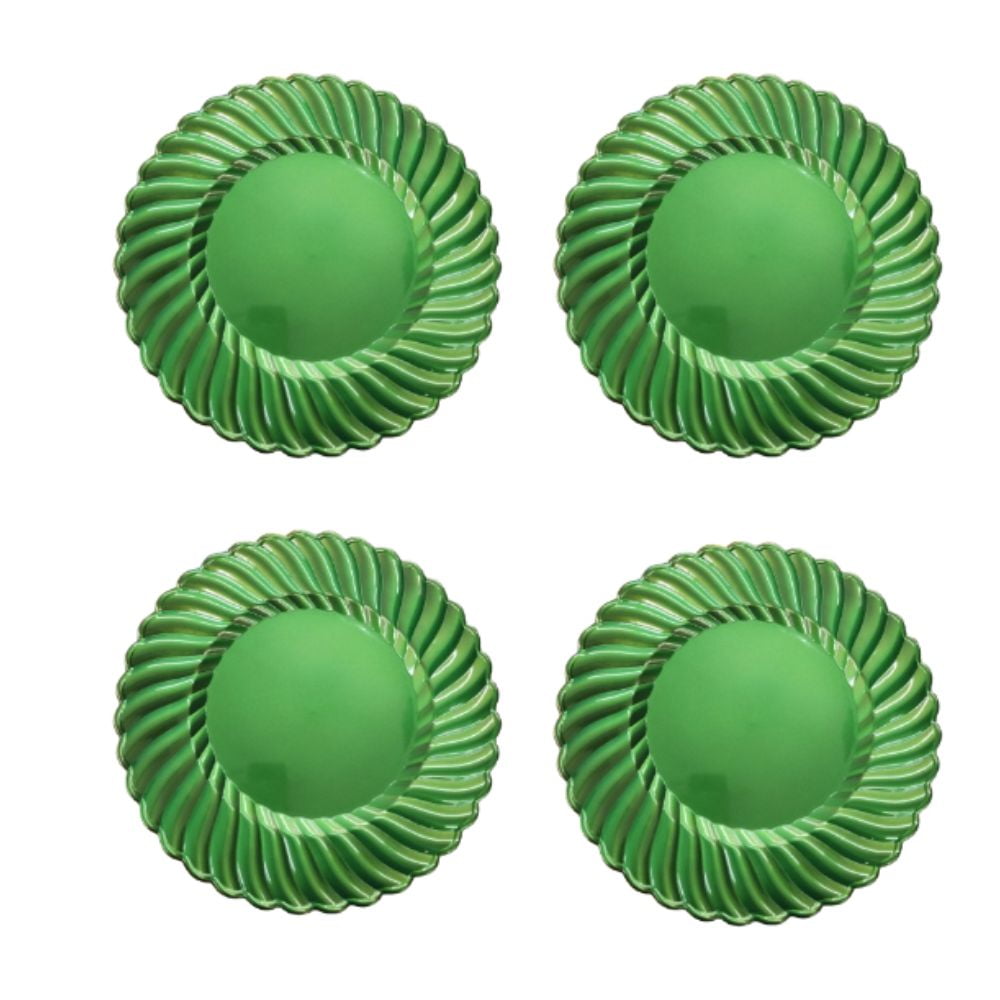 BYOBA Green Plates Set of 4 – Durable Reusable Everyday Dining Plates ...