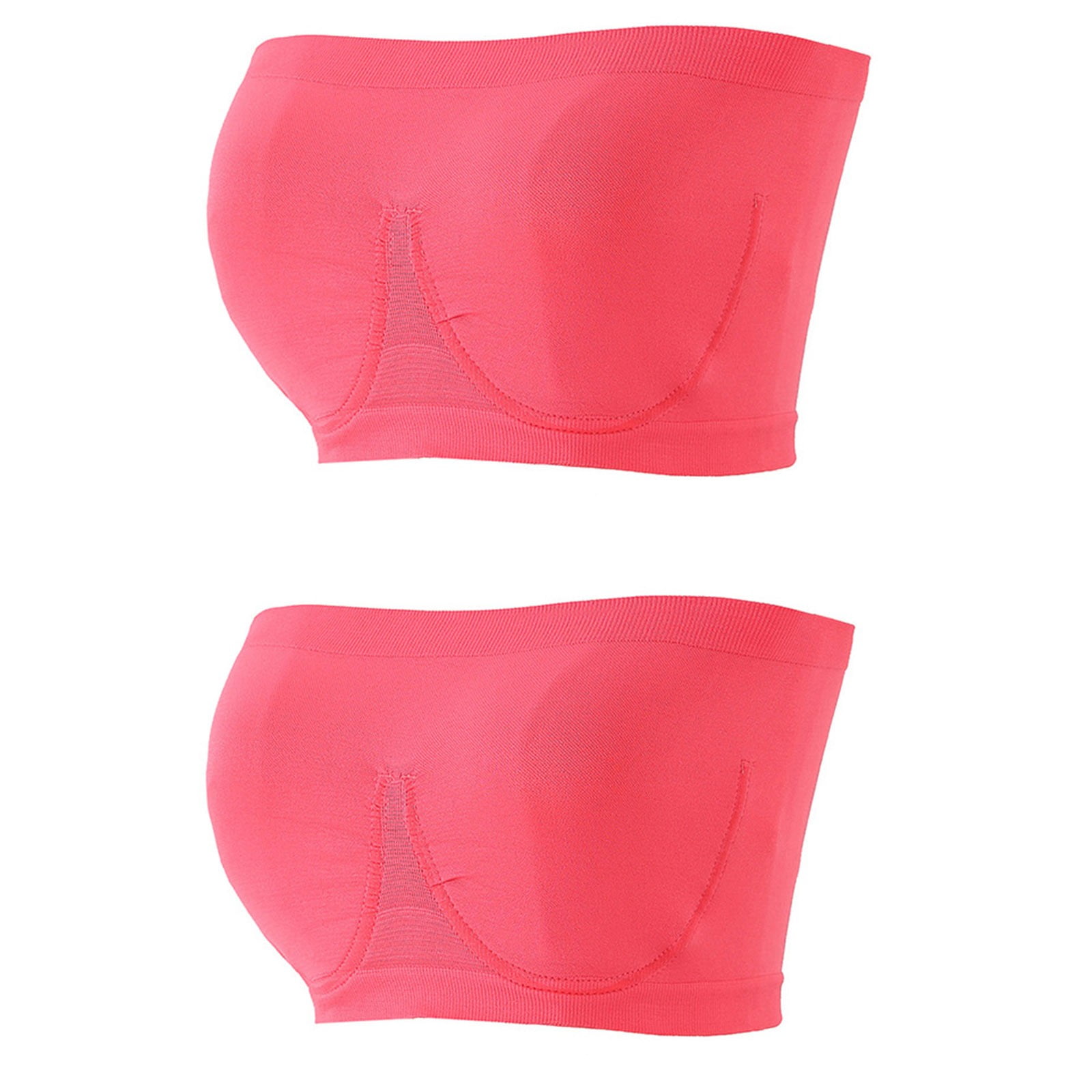 BYOIMUD 2 Pack Strapless Bra Savings Comfort Full-Coverage Bra Every ...