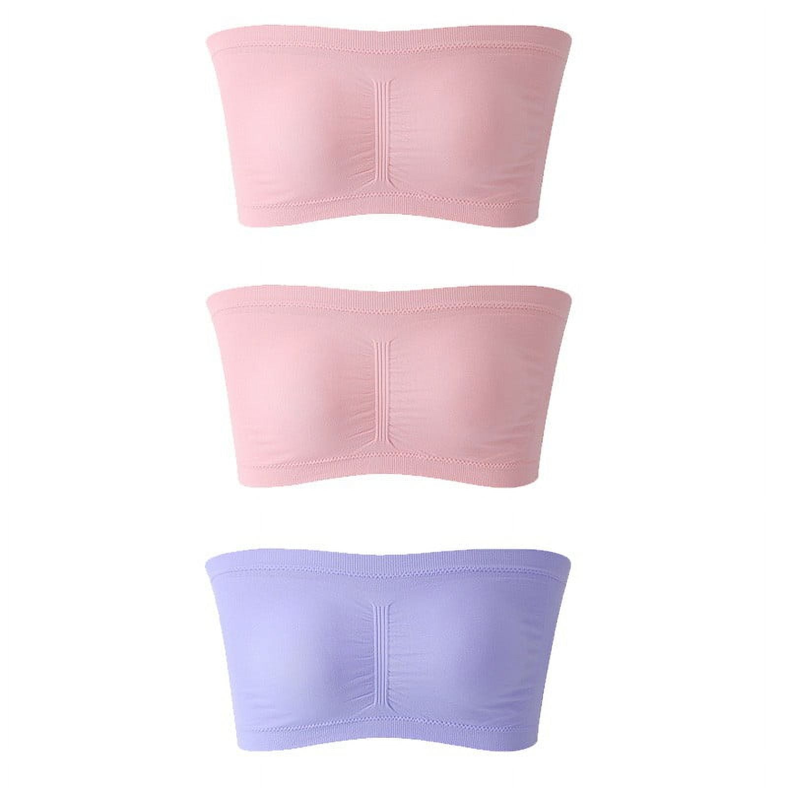 BYOIMUD 3 Pack Bralette Bra Savings Strapless Smooth Invisible Look Bra ...