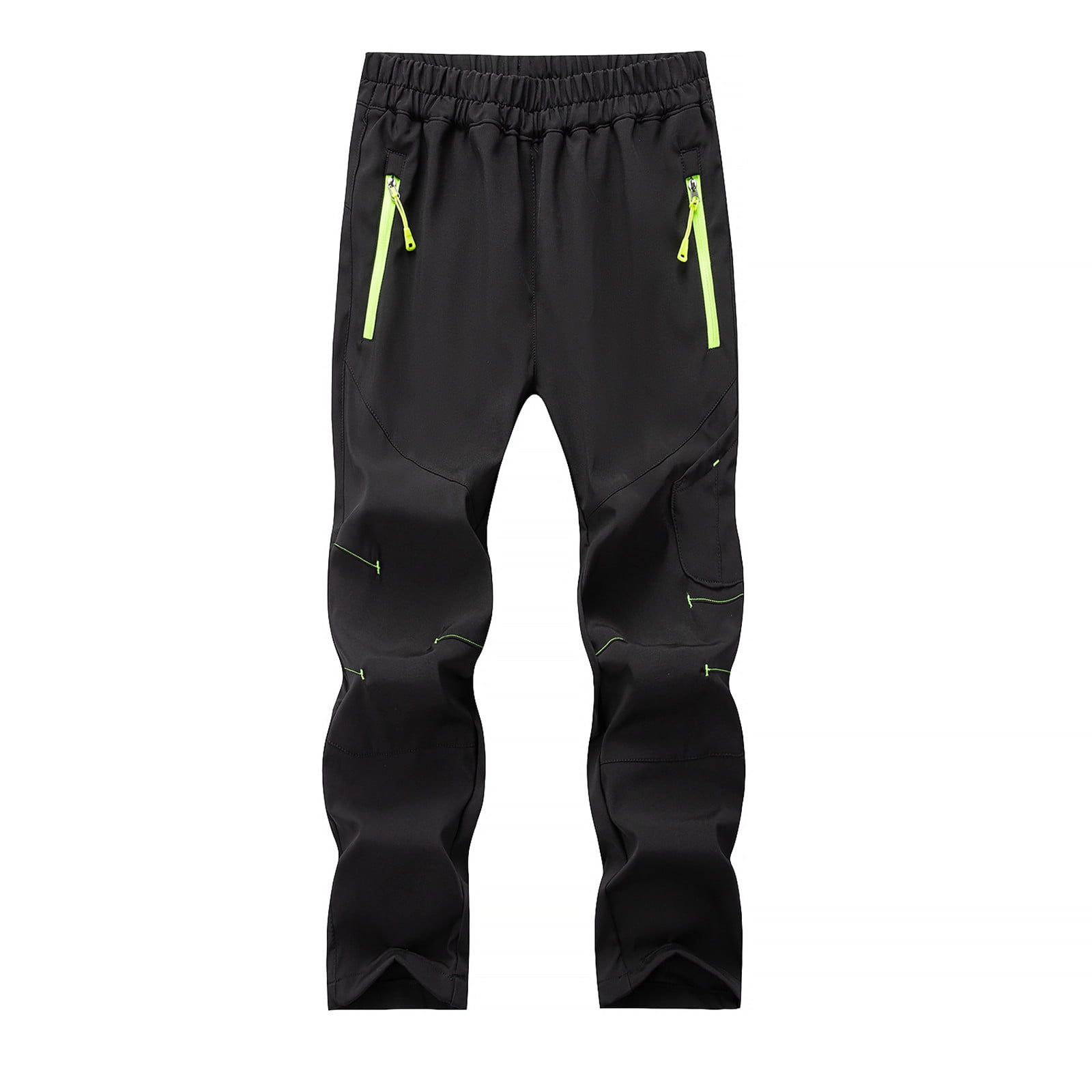 BYOIMUD New Boys Girls Softshell Hiking Pants Fleece Lined Skiing Snow ...