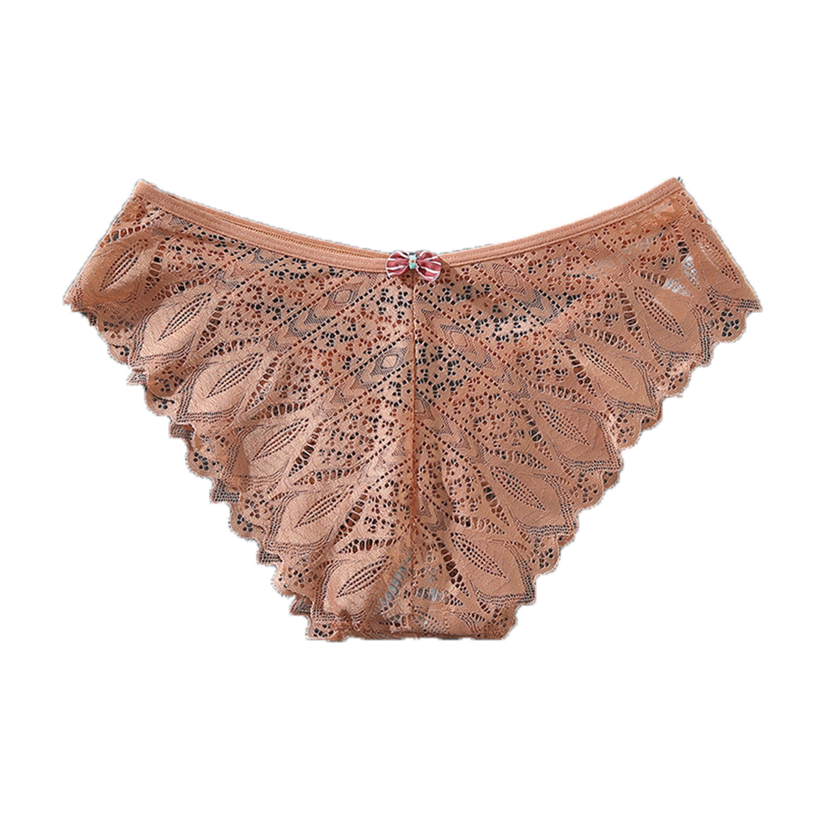 BYOIMUD Women's Lace Cheeky Panties Criss Cross Low Rise Underwear ...