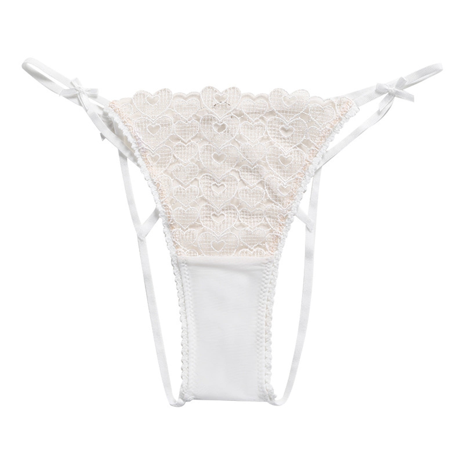 BYOIMUD Women's Lace Thong Panty Sheer See Through Lingerie Breathable ...