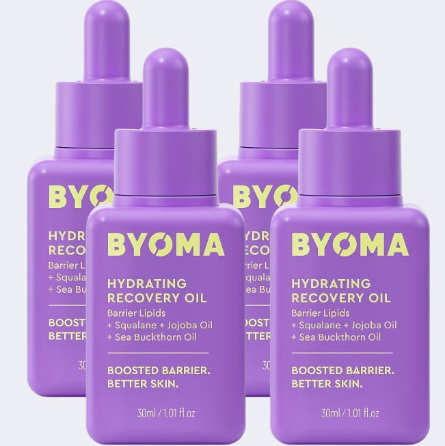 BYOMA Hydrating Recovery Oil,3 Pack Recovery Glow Facial Oil With Squalane, Jojoba Oil, Sea ...