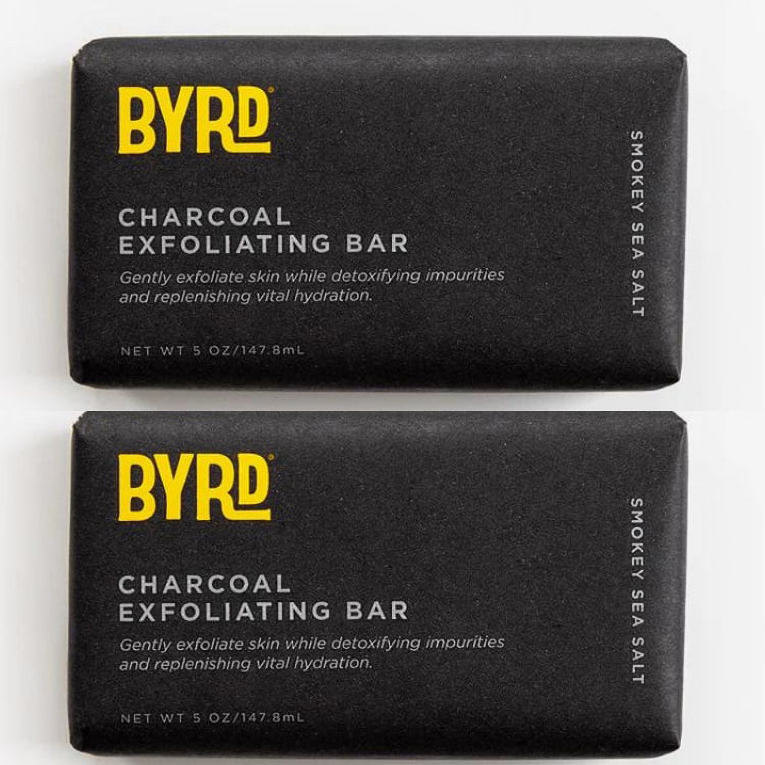 BYRD Activated Charcoal Exfoliating Bar, Daily Cleansing Bar with ...
