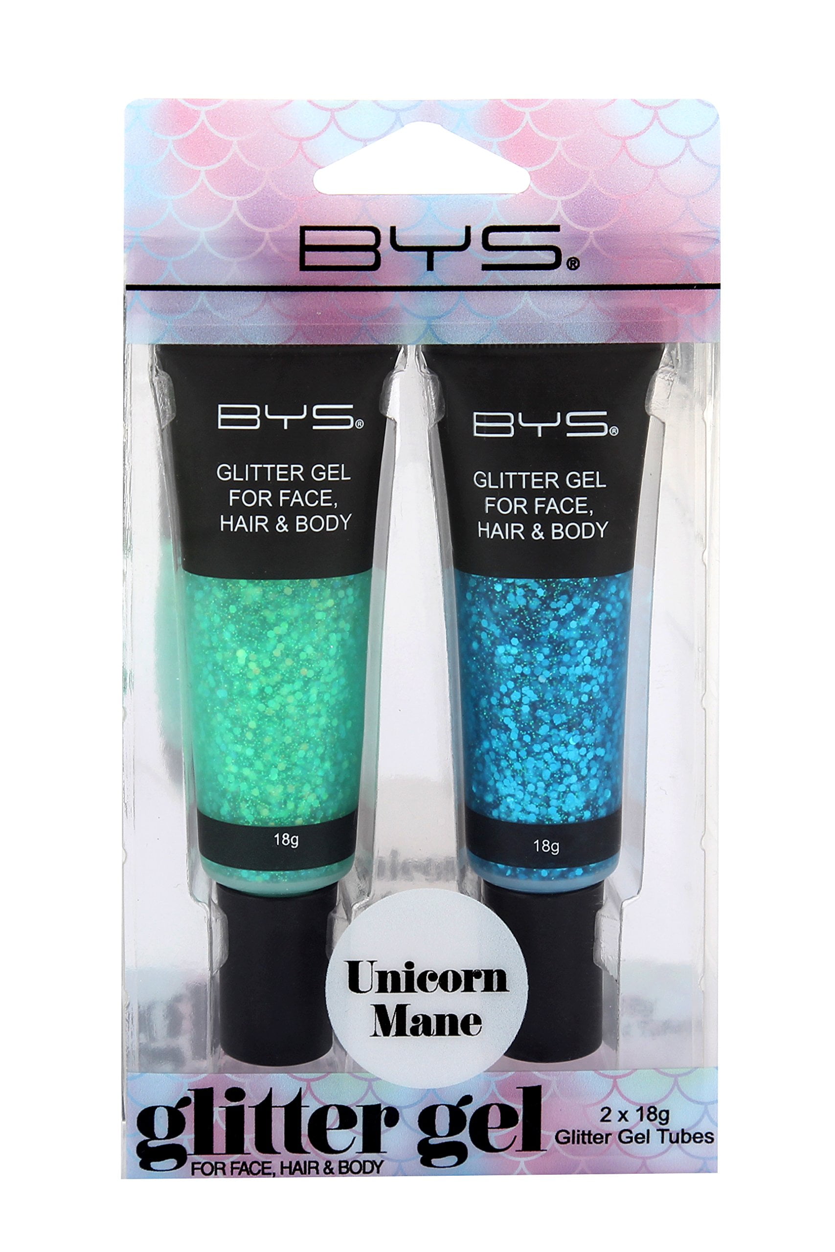 BYS Glitter Gel For Face, Hair and Body - 2 Pack, Unicorne Mane ...