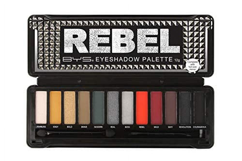 BYS Rebel Eyeshadow Palette, 12 Color Collection in Tin Kit with Mirror ...