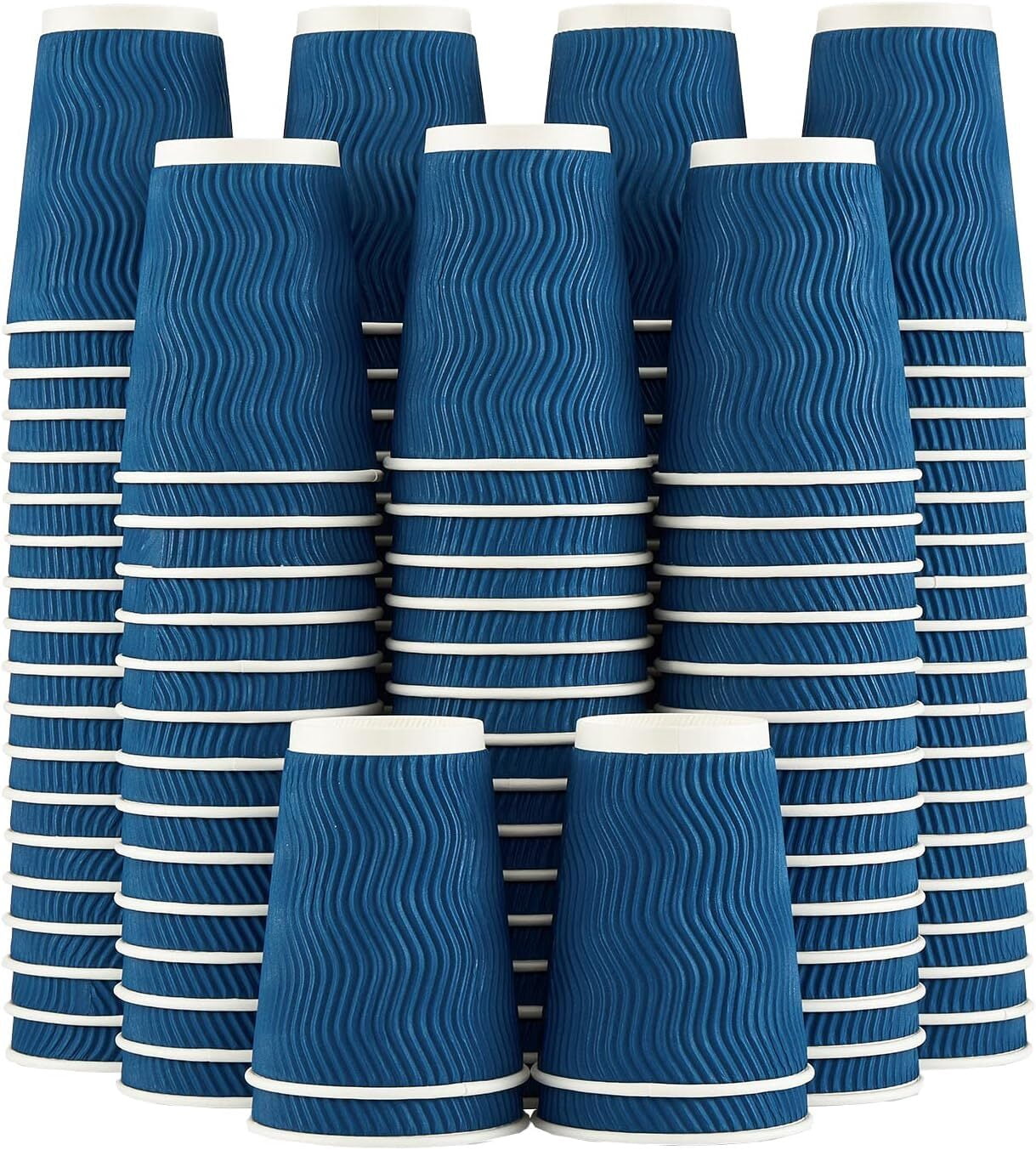 BYSNOW 500 Pack 12 oz Insulated Paper Cups, Disposable Cups for Hot ...