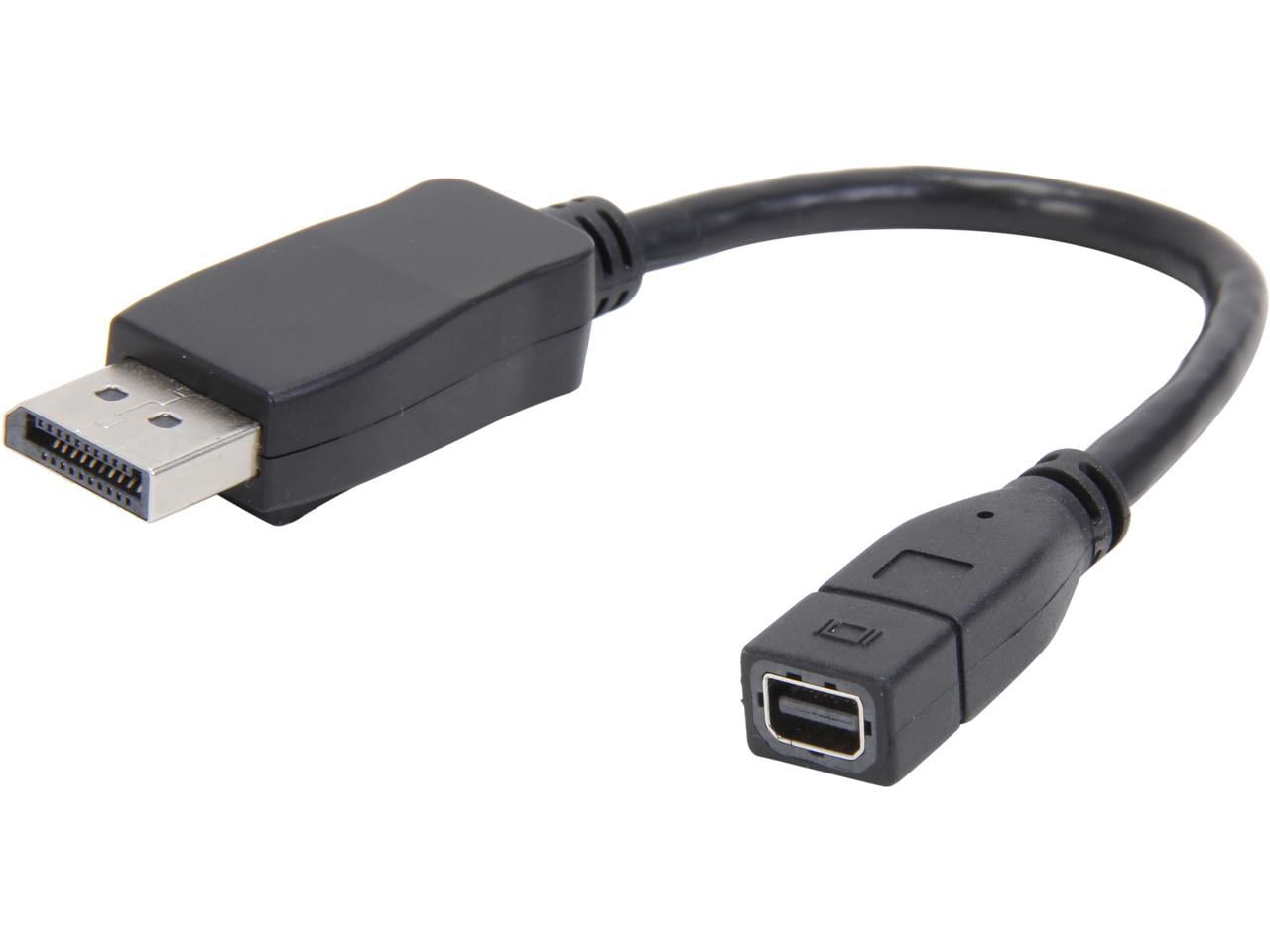 BYTECC DP-MDP005MF 8" Black DisplayPort Cable Male to Female - Walmart.com