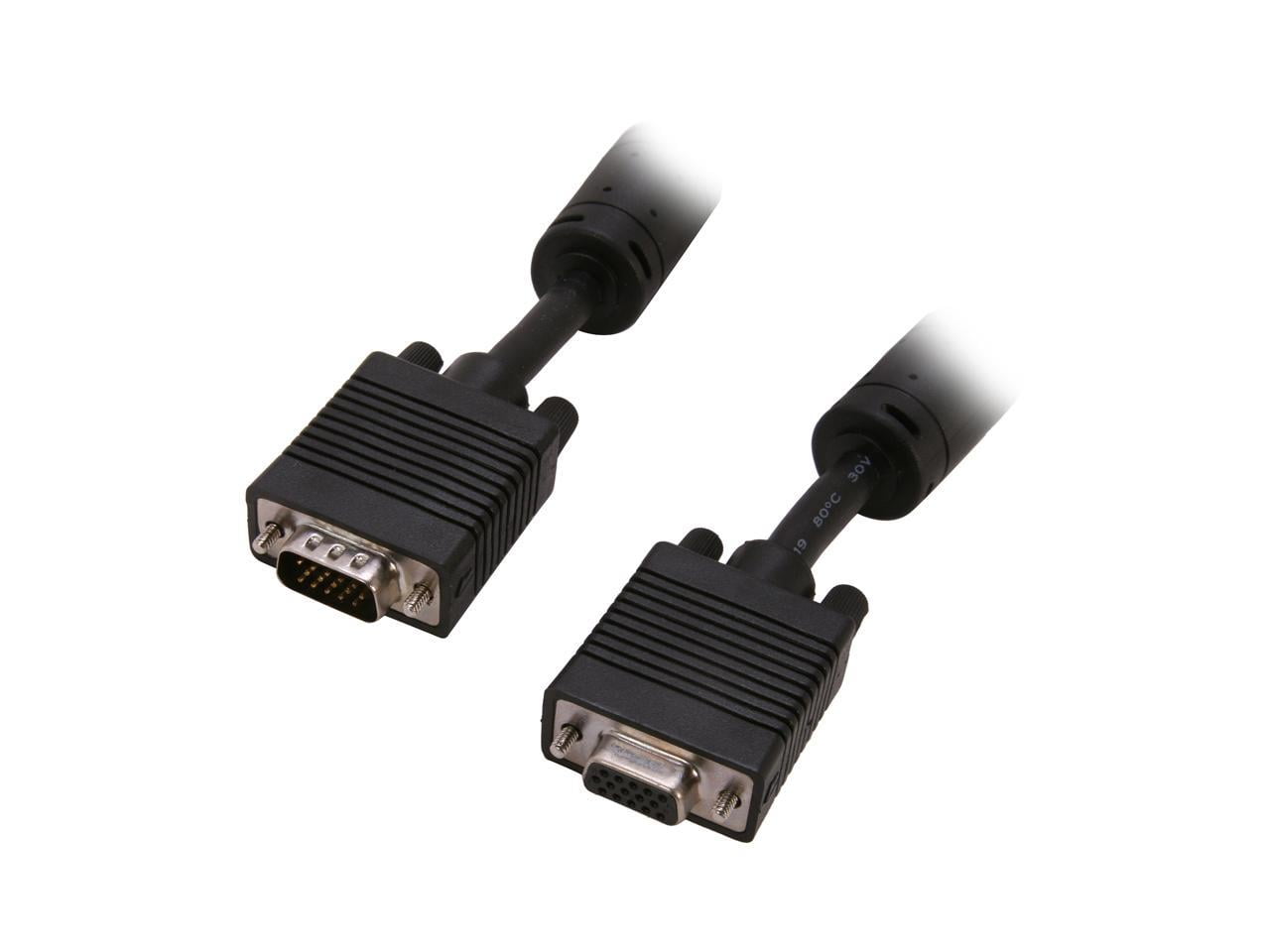 BYTECC VGA-6MF 6 ft. VGA Male to VGA Female Cable with Ferrites ...