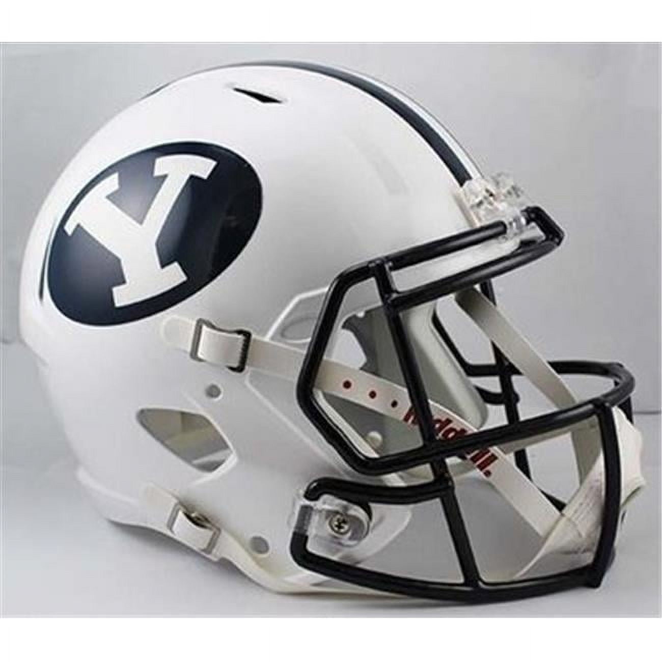 BYU Brigham Young Cougars White w/ Dark Blue Logo Riddell NCAA Deluxe ...